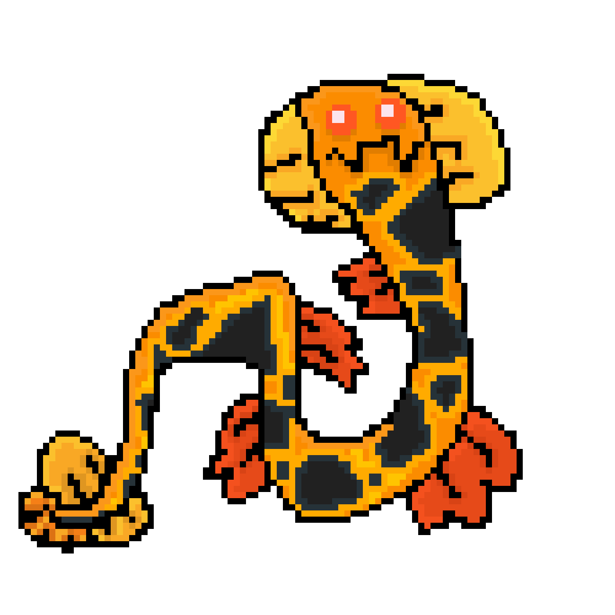 Pixilart - Lava Rock Sea Snake by Geo-wolf