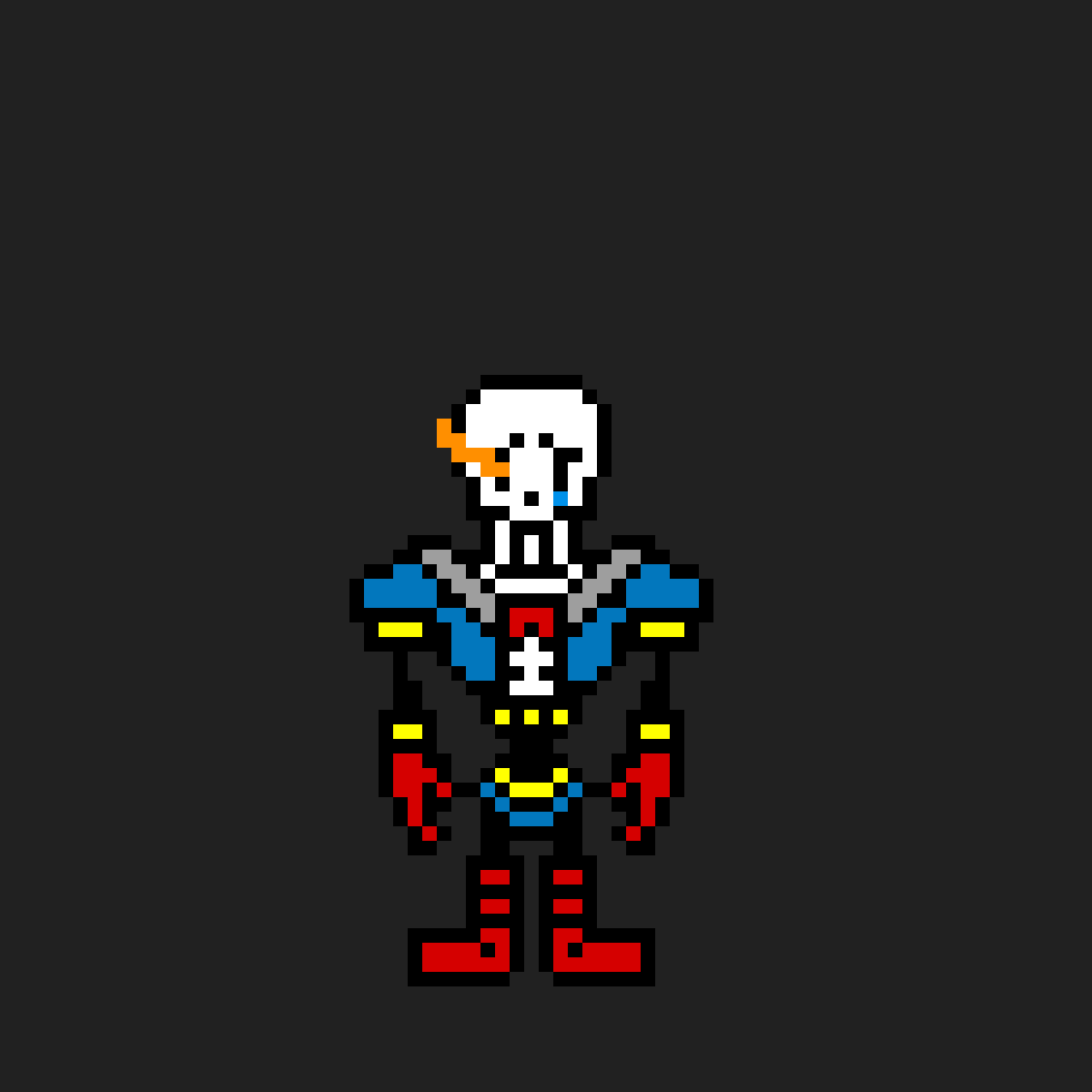 Pixilart - Disbelief Papyrus sprite by Drawingboi2005
