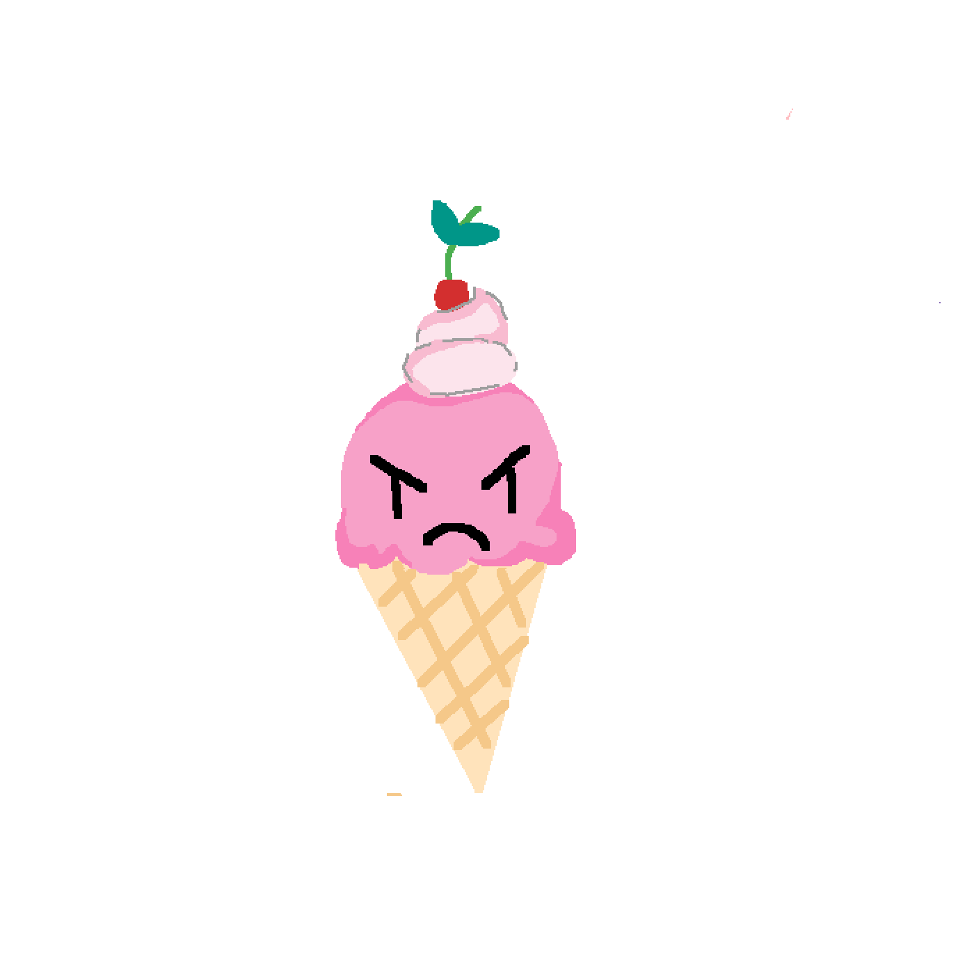 Pixilart - angry ice cream by Choco-cat
