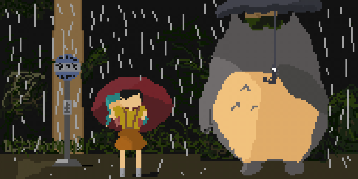 Pixilart - Totoro Bus Stop by Siix1738