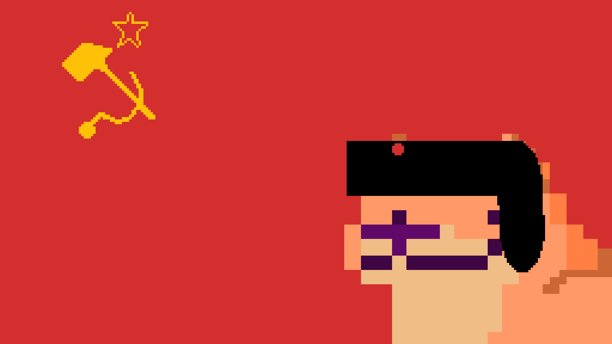 Pixilart - communist dog by KitchenTableMan
