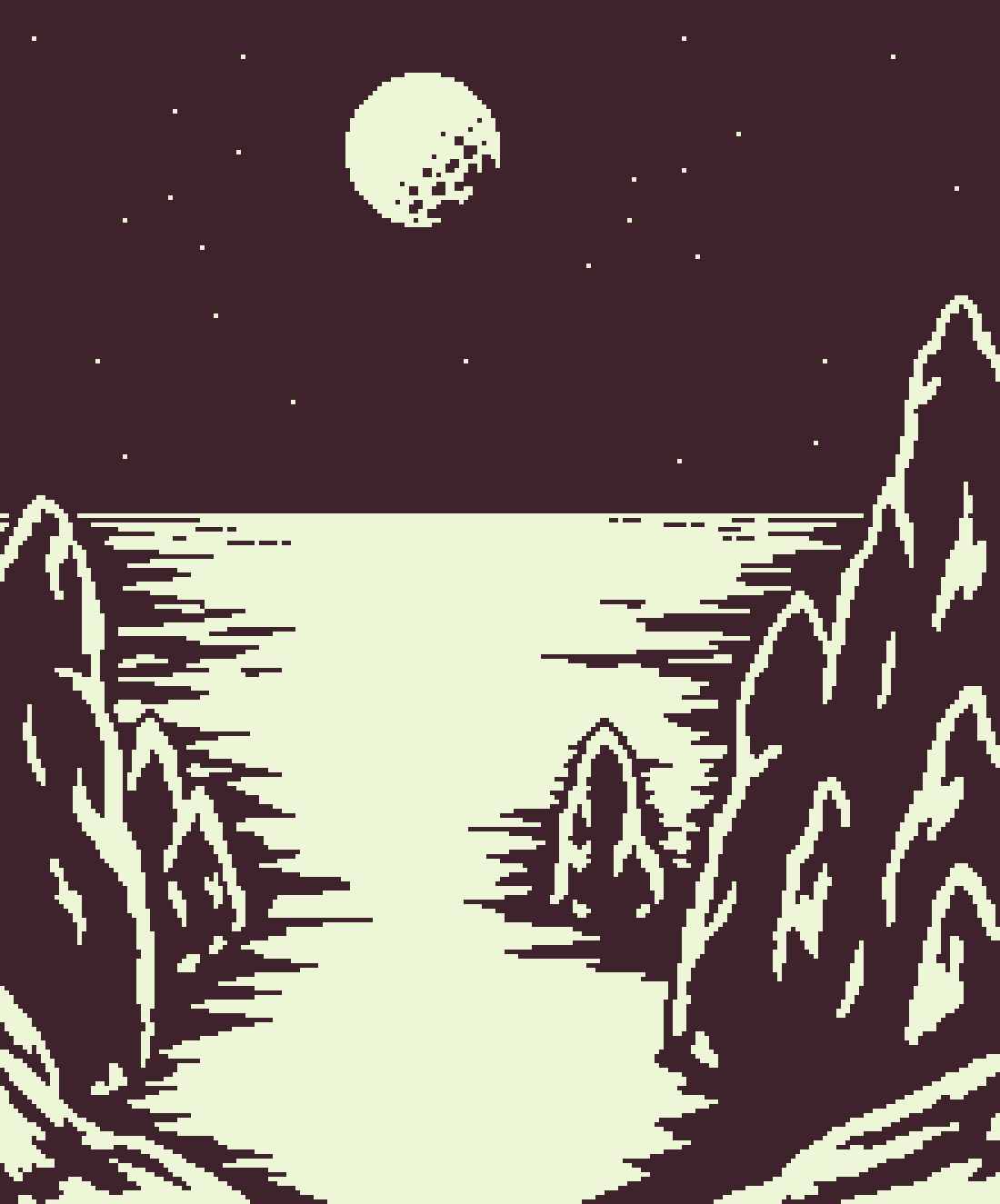 Pixilart - 1Bit Moon Lit by Klafooty
