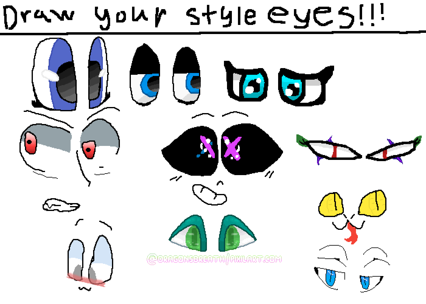 Editing Draw your eye style - Free online pixel art drawing tool - Pixilart