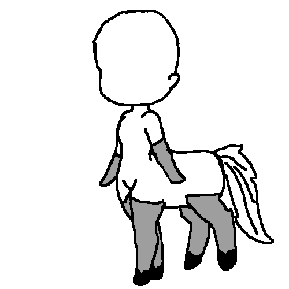 Pixilart - centaur base by Tess-Gacha