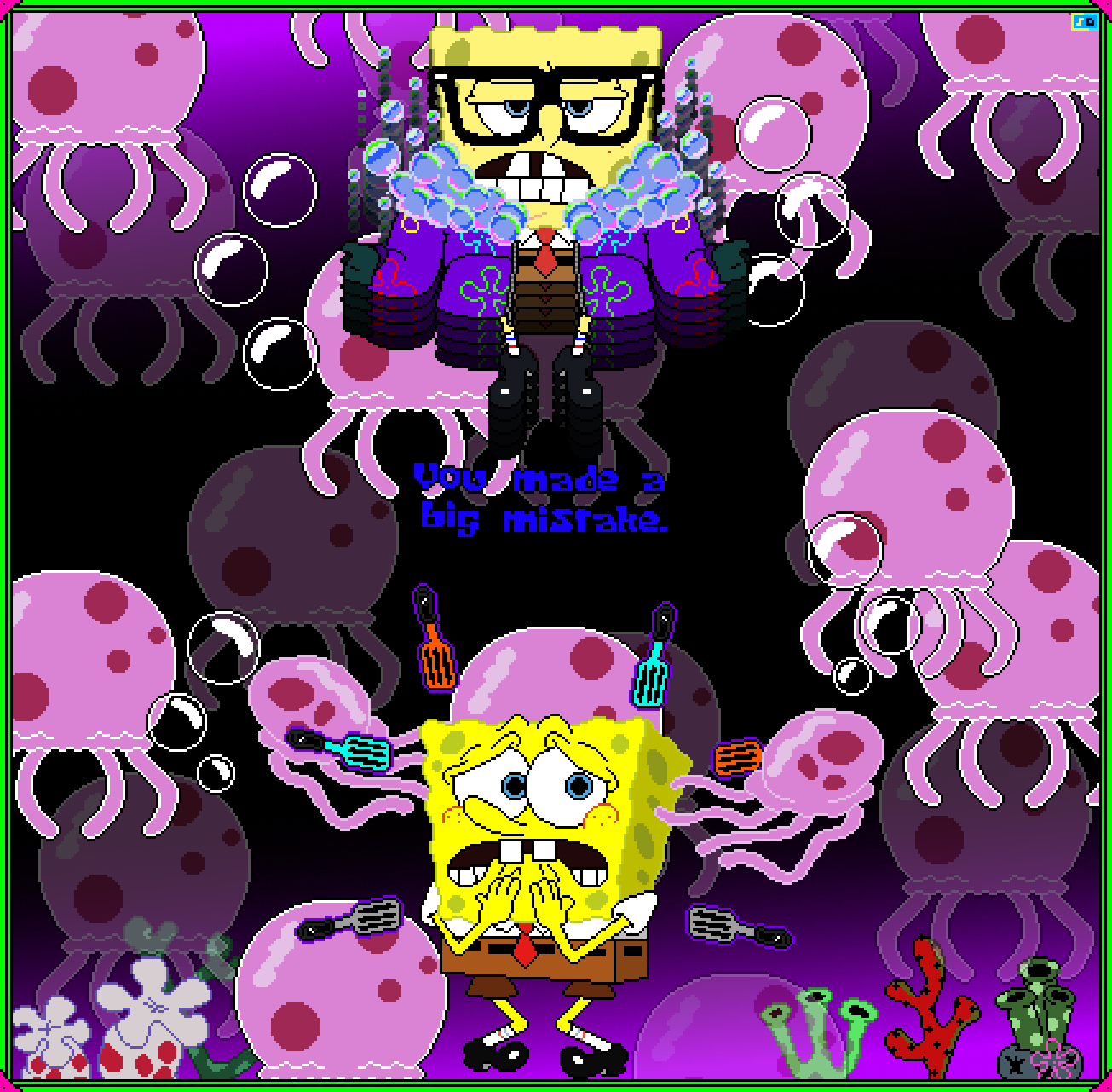 Pixilart - SpongeDrew vs SpongeBob by SpongeDrew