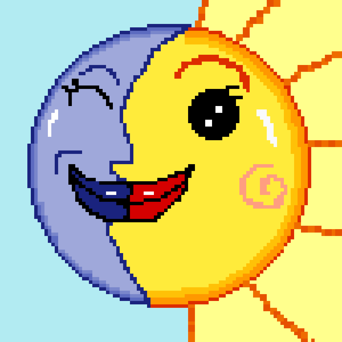 Pixilart - The Sun and the Moon by Ashlynartsy