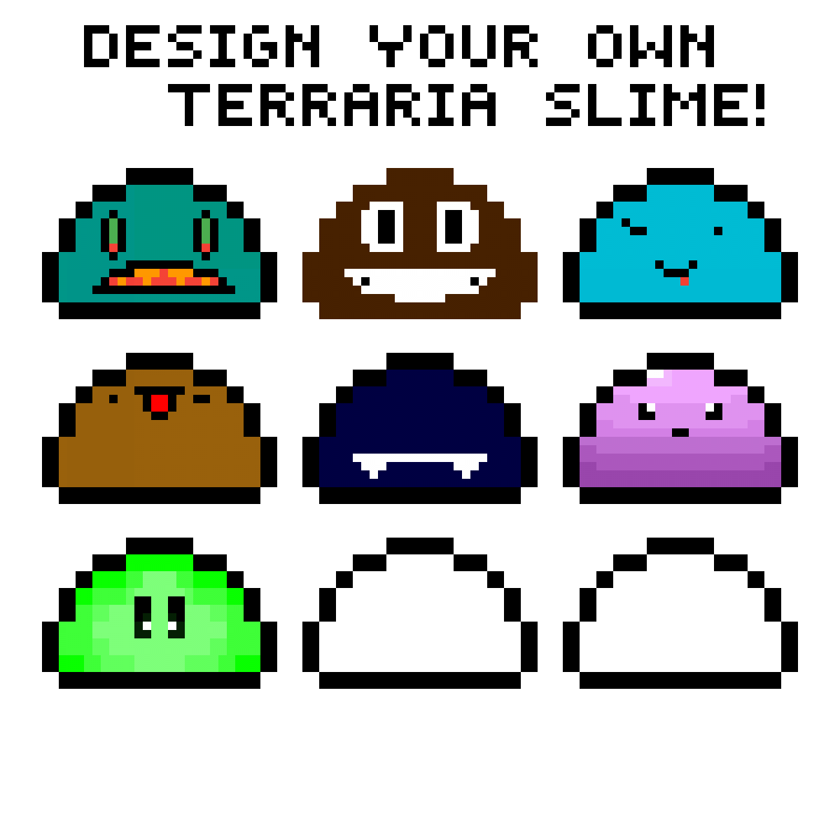 Editing Design Your Own Terraria Slime - Free online pixel art drawing ...