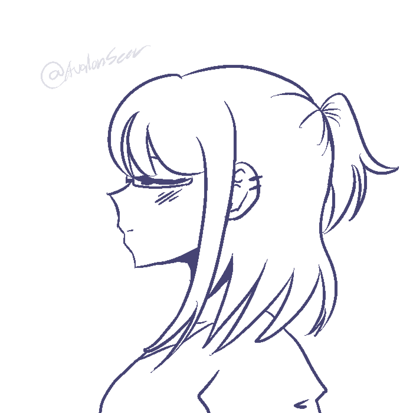 Pixilart - Side Profile by AvalonSeer