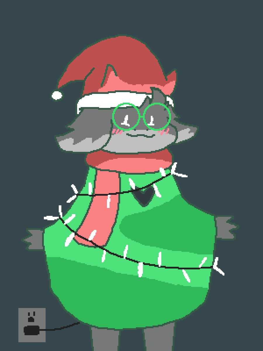Pixilart - Christmas Ralsei by Dopey-Dragonite