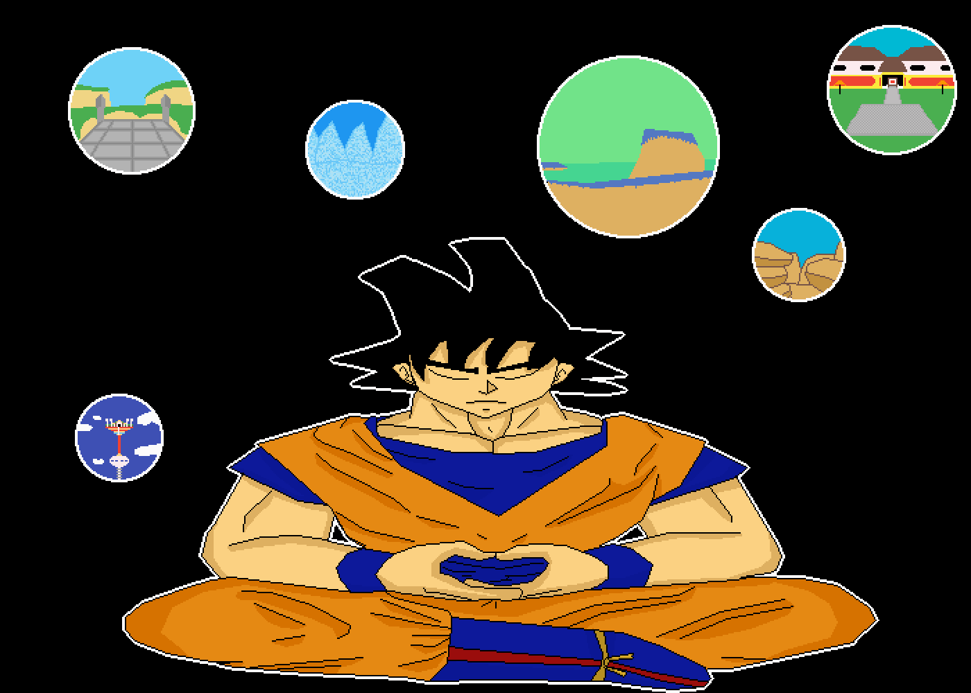 Pixilart - Goku's Meditation by Rezok