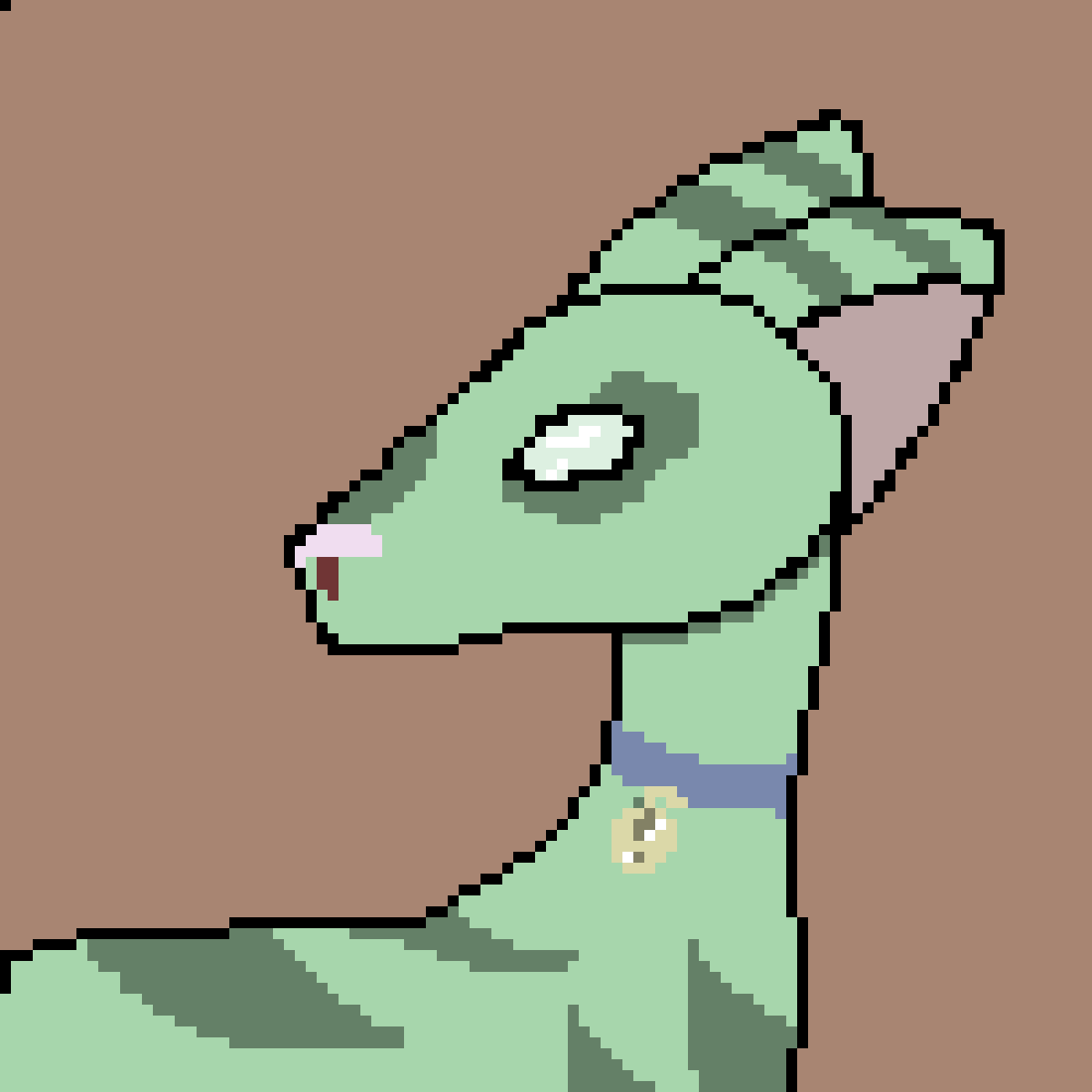 Pixilart - Green Cat by undeadrat