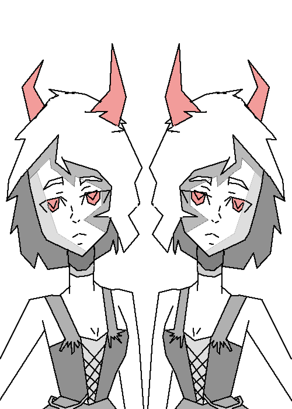 Pixilart - demon twins by sasukegoat25