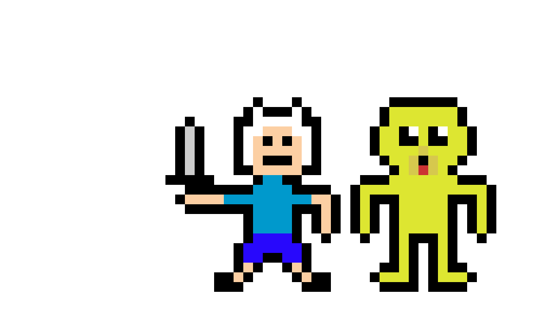 Editing Finn And Jake - Free online pixel art drawing tool - Pixilart