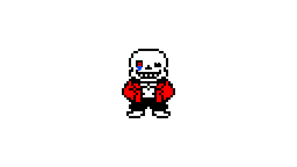 Pixilart - my OC red sans by DELETED