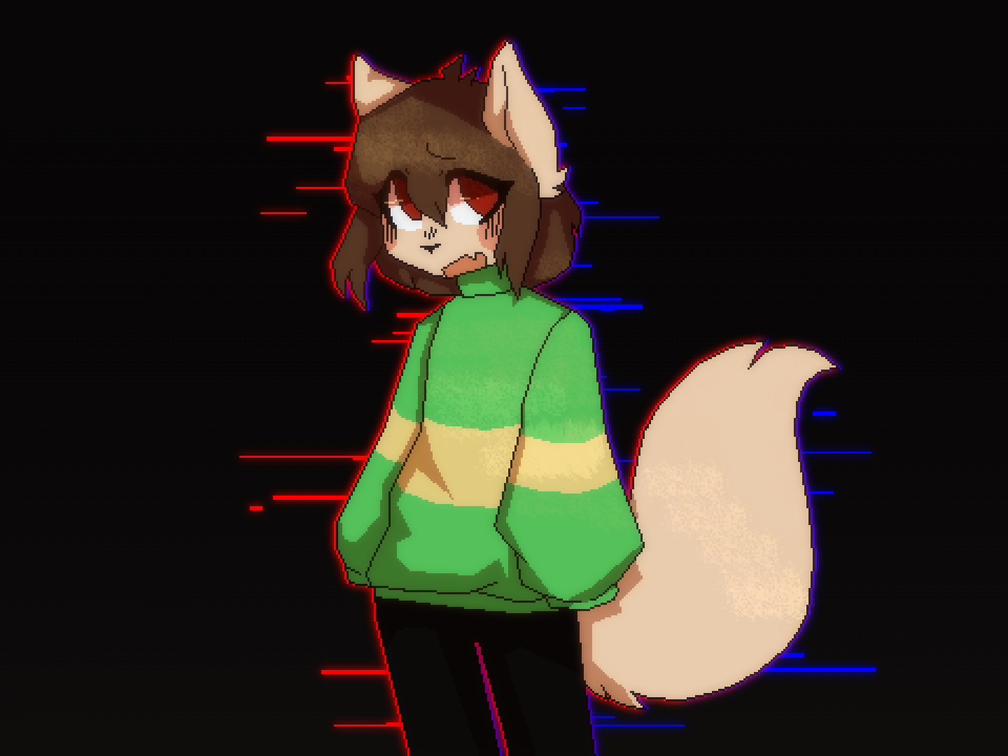 Pixilart - Chara but furry B3 by Snugglebun