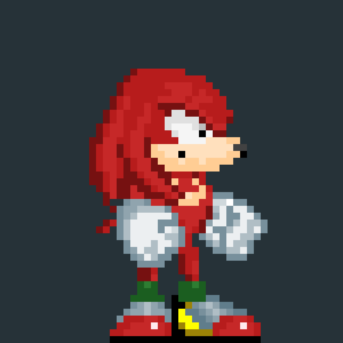 Pixilart - Knuckles recolor by poe