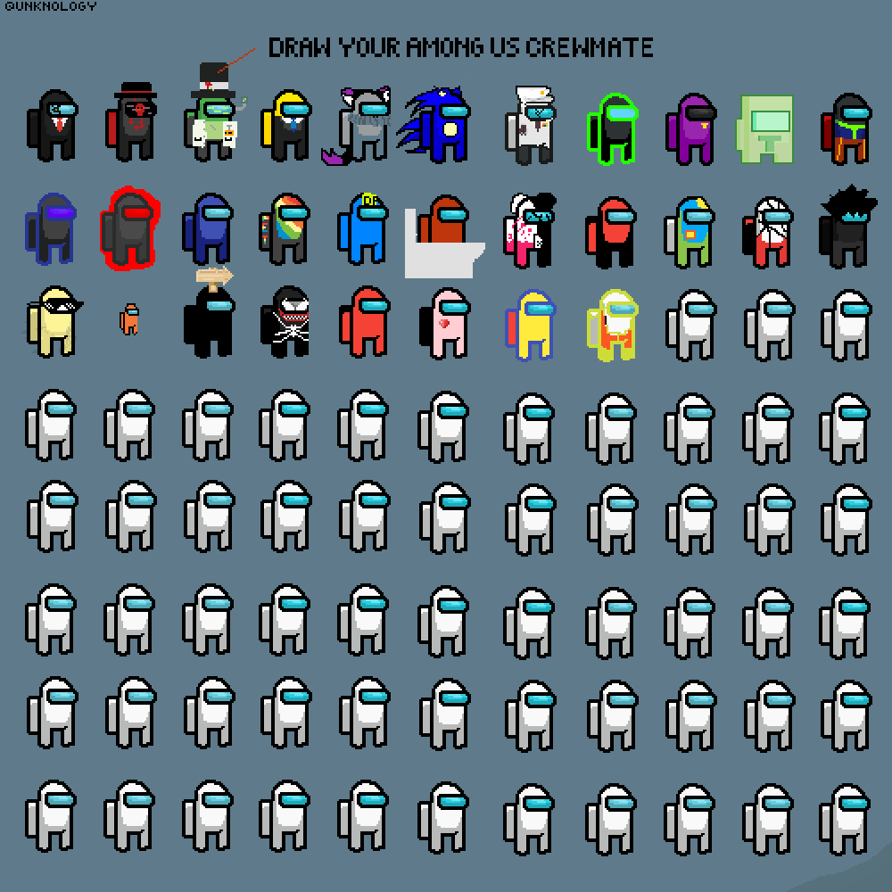 Editing Among us many differents - Free online pixel art drawing tool ...
