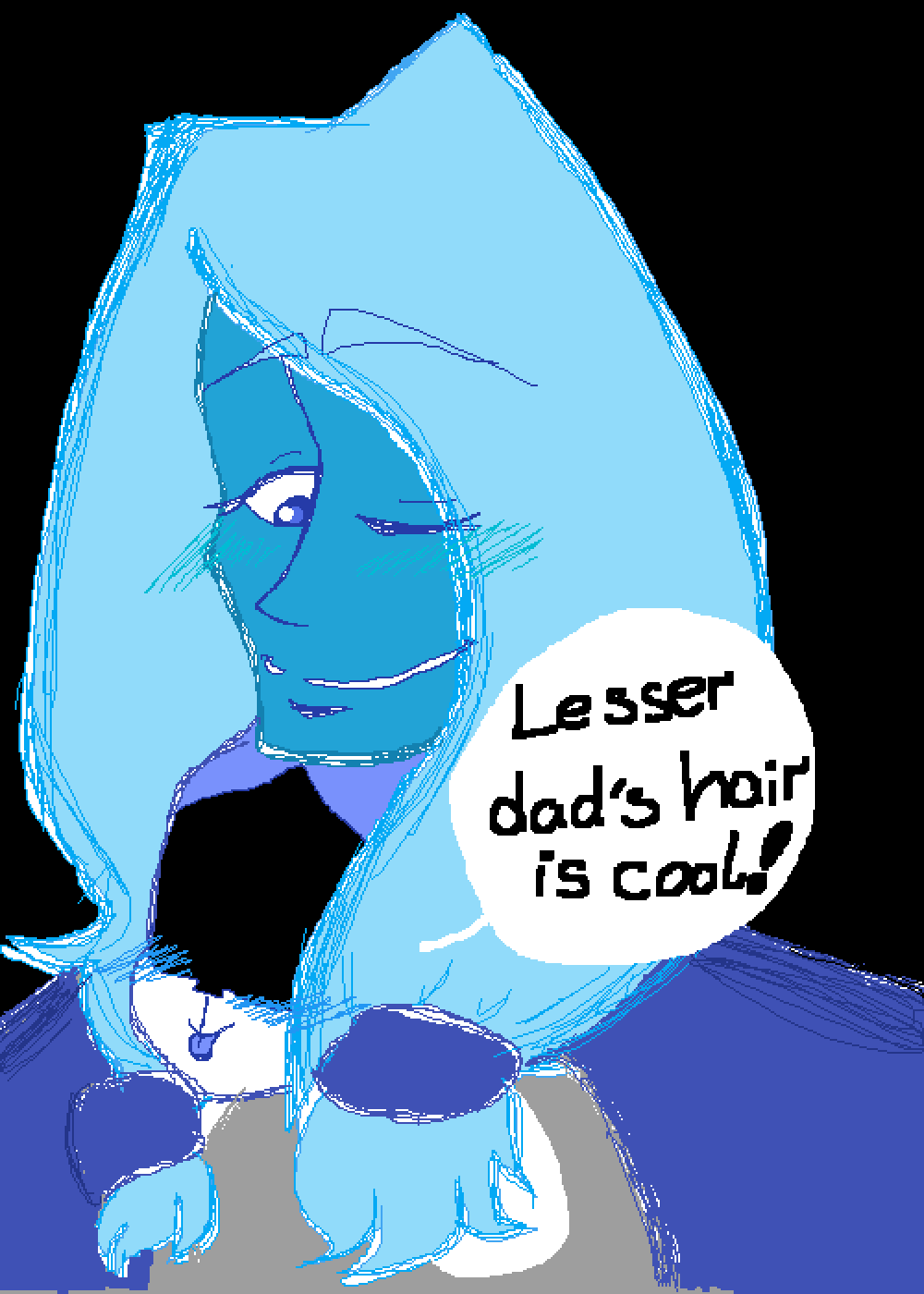 Pixilart - Lesser dad's hair is cool! by Pandor-des-wald