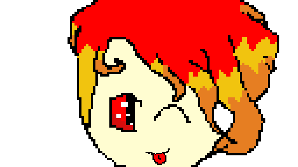 Pixilart - fire girl by Ayooo