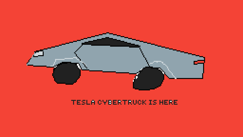 Editing tesla cybertruck - Free online pixel art drawing tool - Pixilart