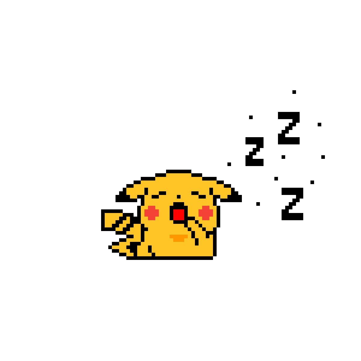 Editing Sleepy Pikachu - Free online pixel art drawing tool - Pixilart