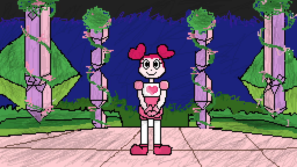 Pixilart - Spinel waiting at the garden. by hiimskyed