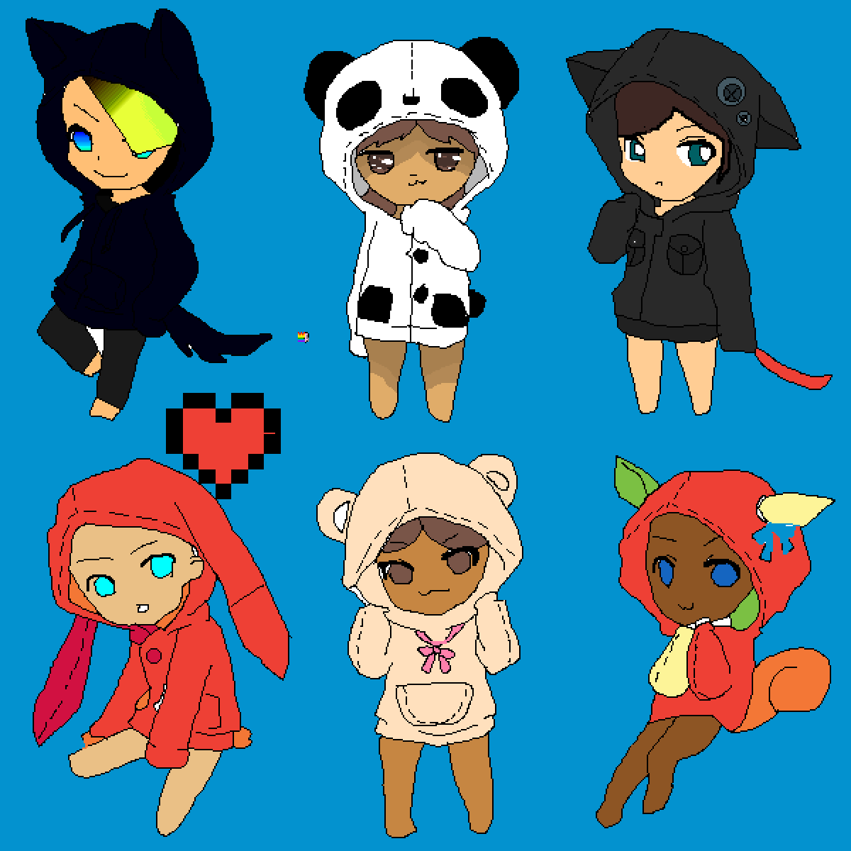 Editing Gacha friends - Free online pixel art drawing tool - Pixilart