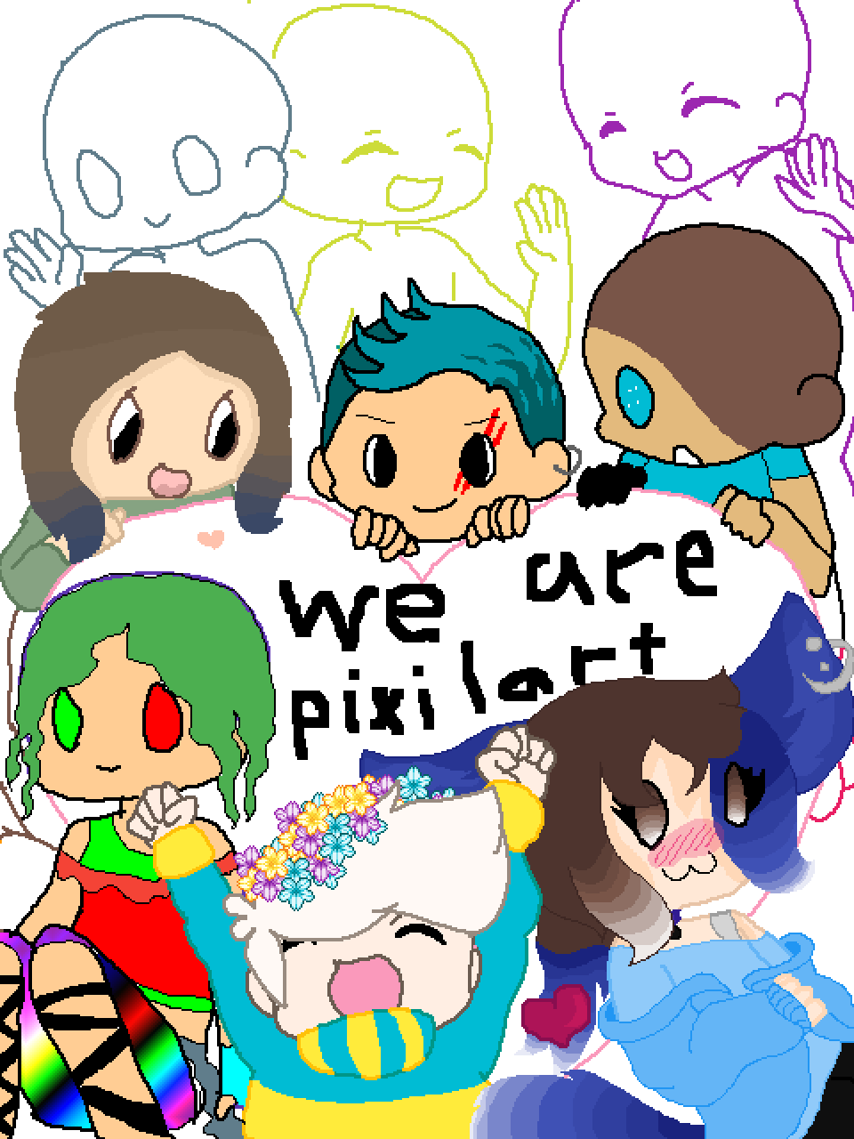 Editing WE LOVE PIXLART - Free online pixel art drawing tool - Pixilart