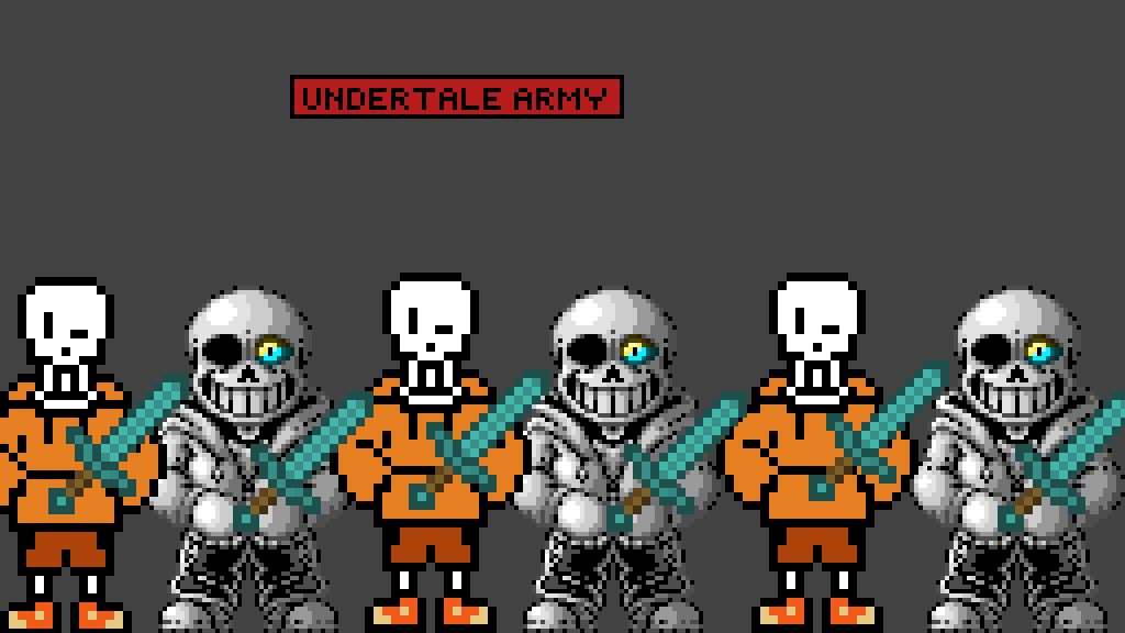 Pixilart - undertale army by big-pixels