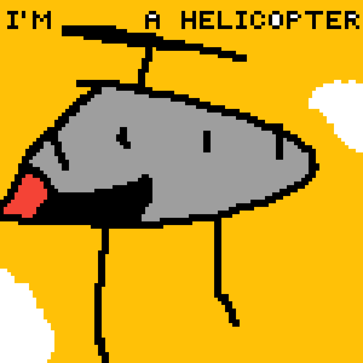 Pixilart - (Unfinished Thing) The helicopter. by Beanie-Boi