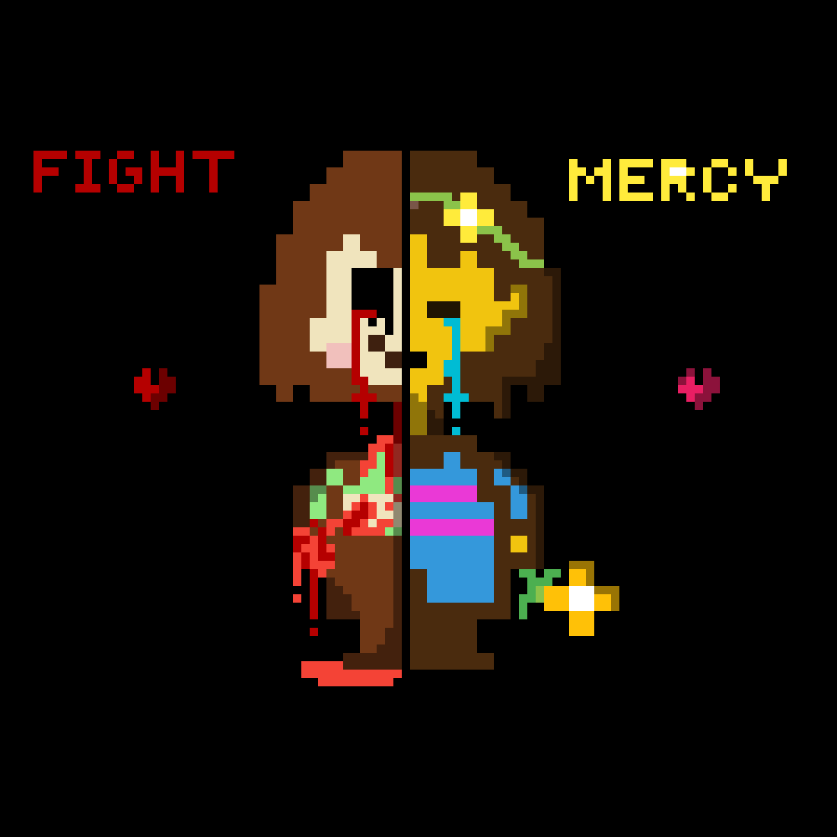 Pixilart - FIGHT/MERCY by ImmortalPotato
