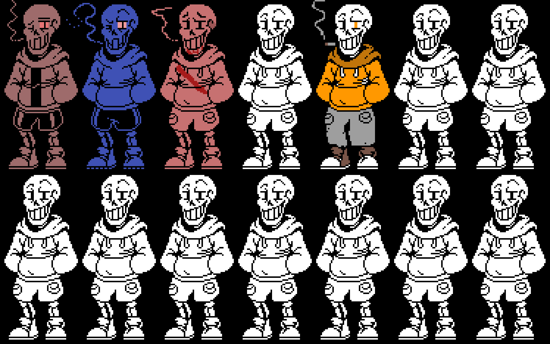 Edición Bad Time Trio Papyrus - Herramienta gratuita de dibujo en línea ...