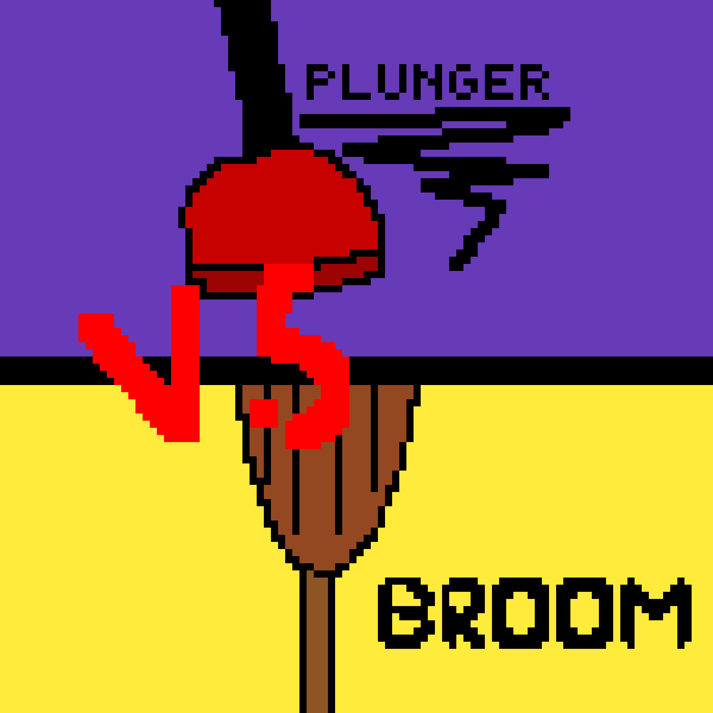 Pixilart - Broom Vs Plunger by Flame-the-rogue