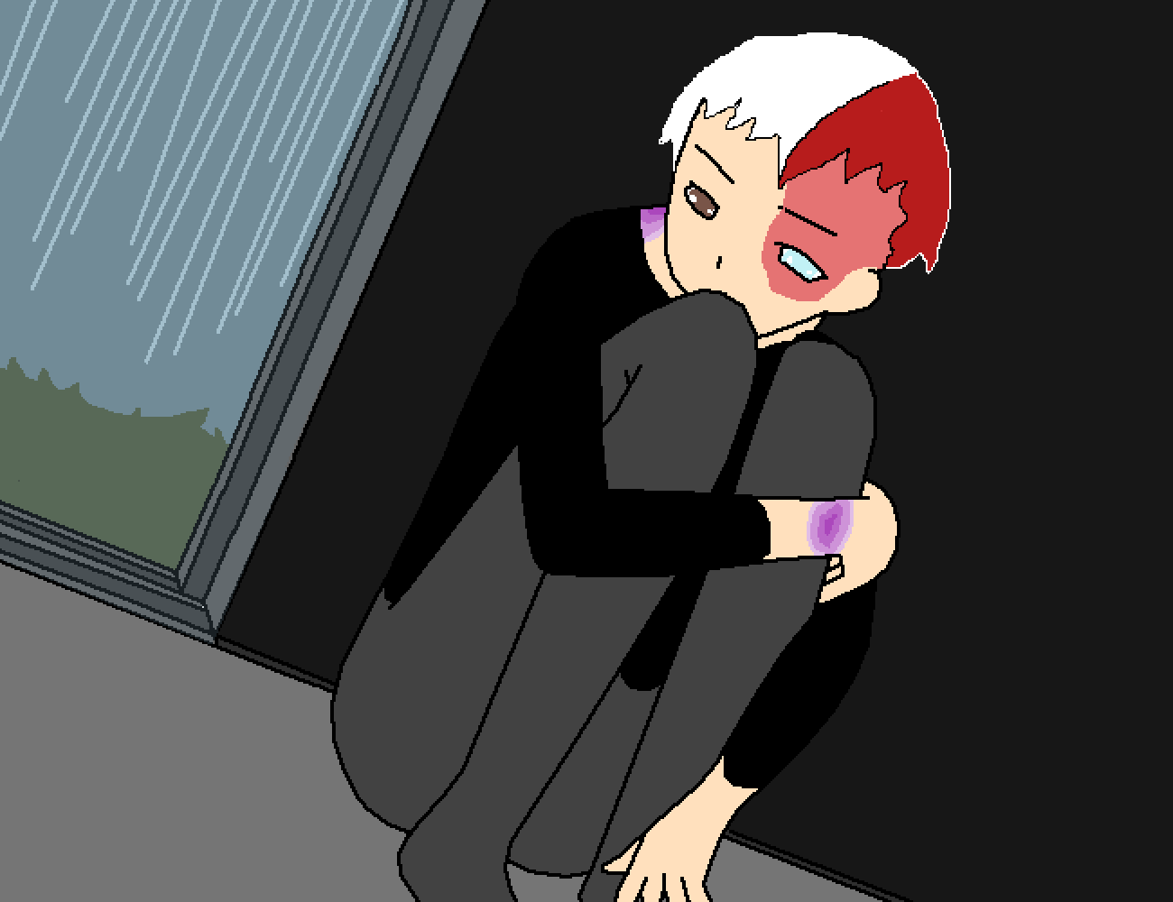 Editing Todoroki Crying - Free online pixel art drawing tool - Pixilart