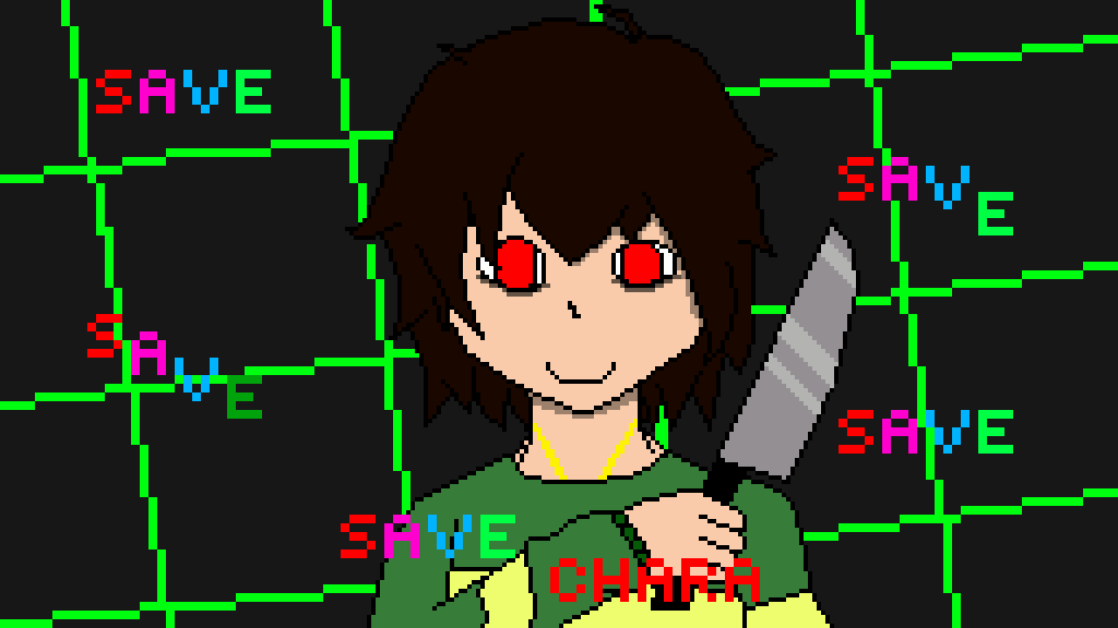 Pixilart - *save chara* by EdgyTeenager