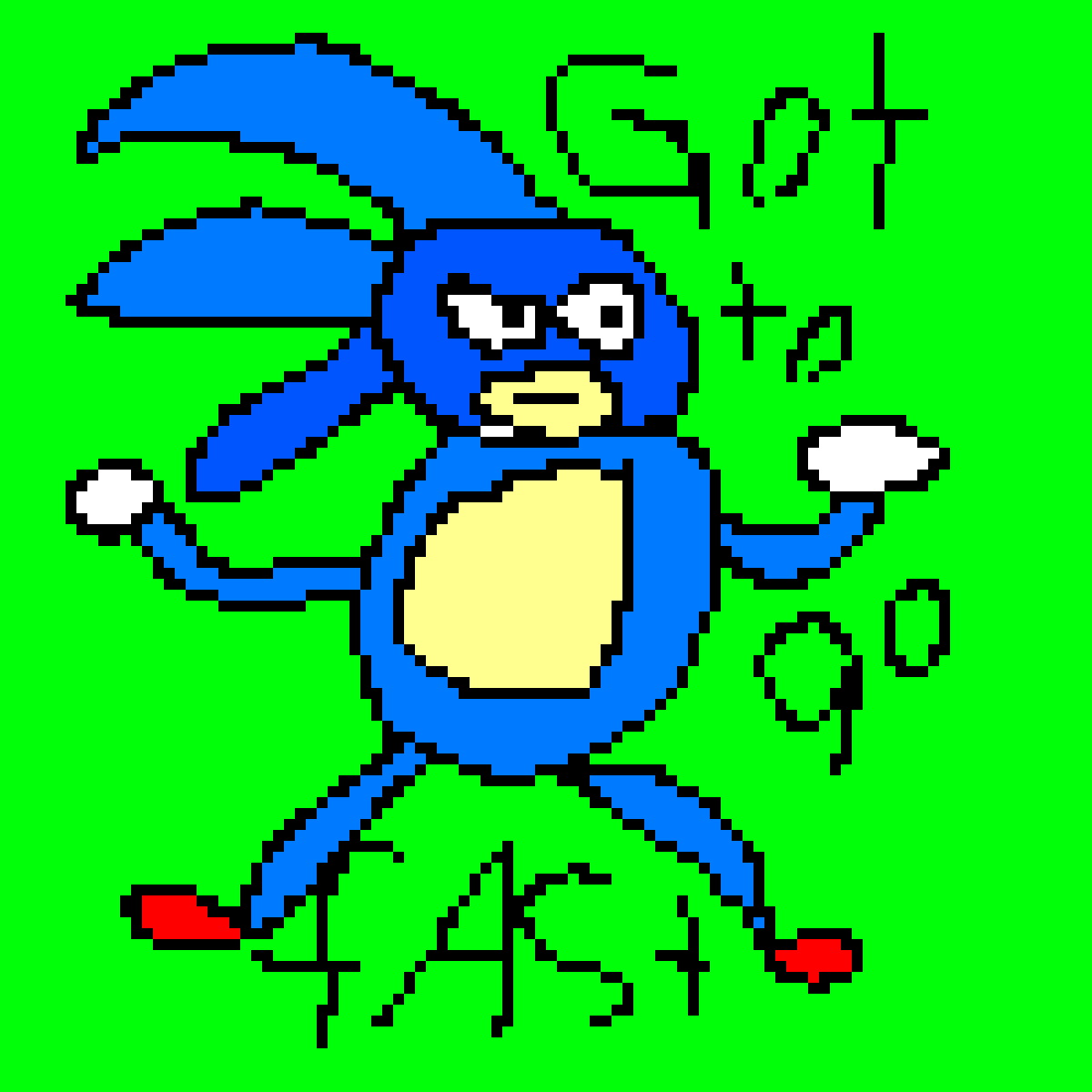 Editing Goot to go fast Sanic - Free online pixel art drawing tool ...