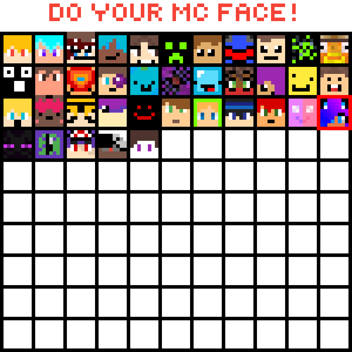 Pixilart - do your mc face by Raccoon1234