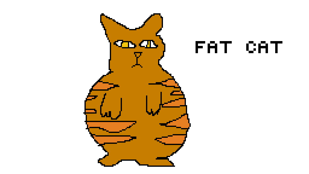Pixilart - fat cat by PixelDab