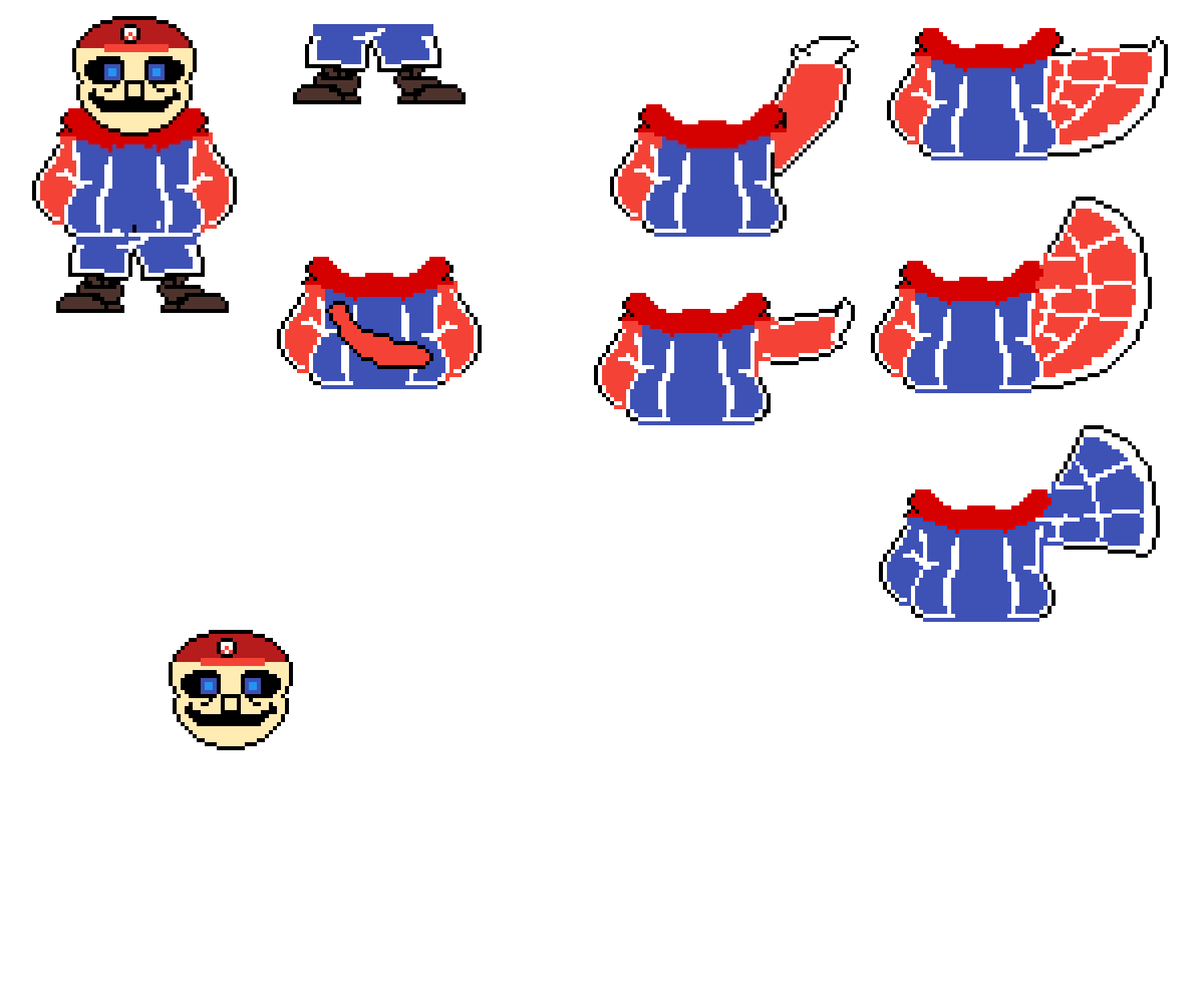 Pixilart - mario push animation real by braian