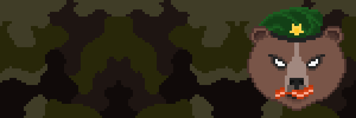 Pixilart - Army Bacon Bear banner by TerriFried