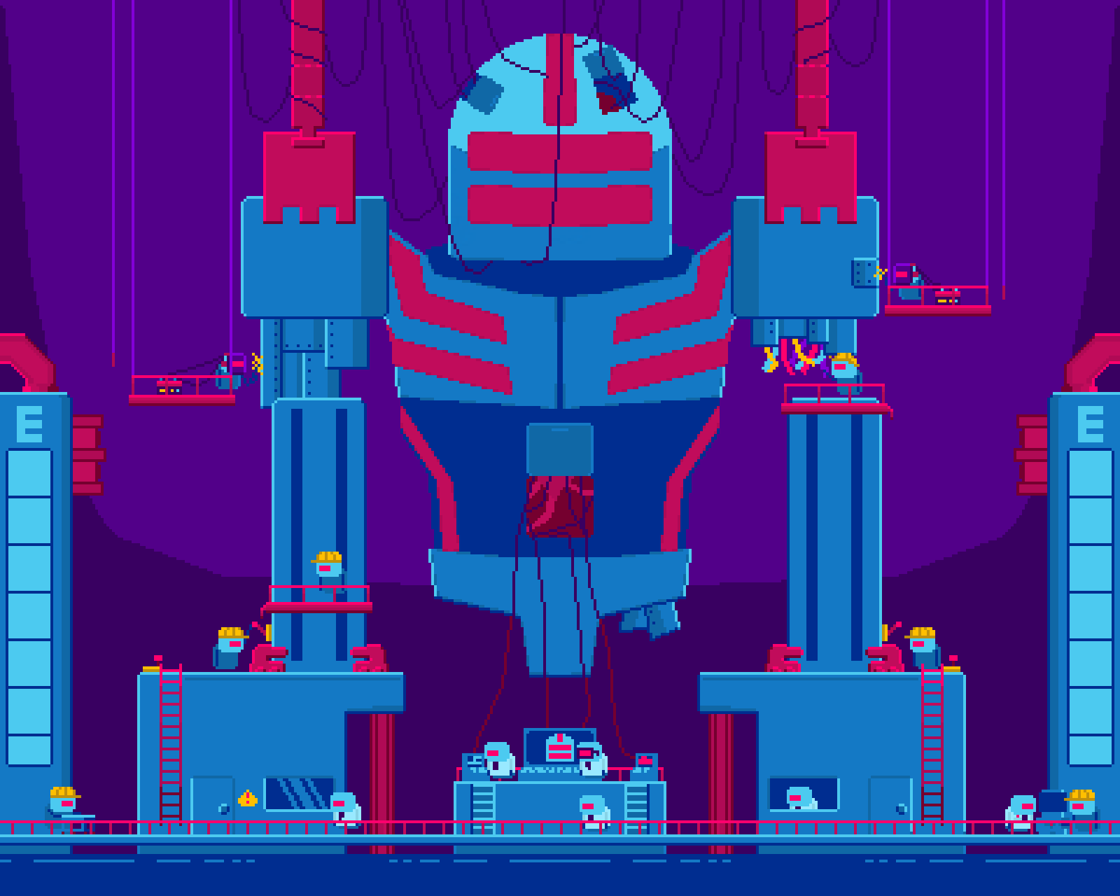 Pixilart - Neon Mecha Construction by SecT-0r