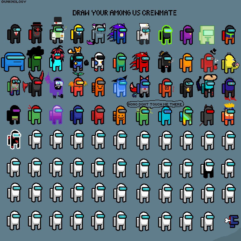 Editing Among us collab - Free online pixel art drawing tool - Pixilart