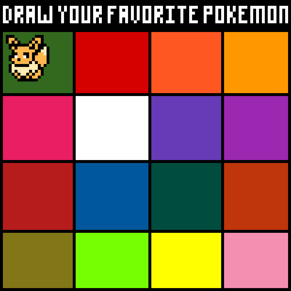Editing Draw ur favorite pokemon - Free online pixel art drawing tool ...