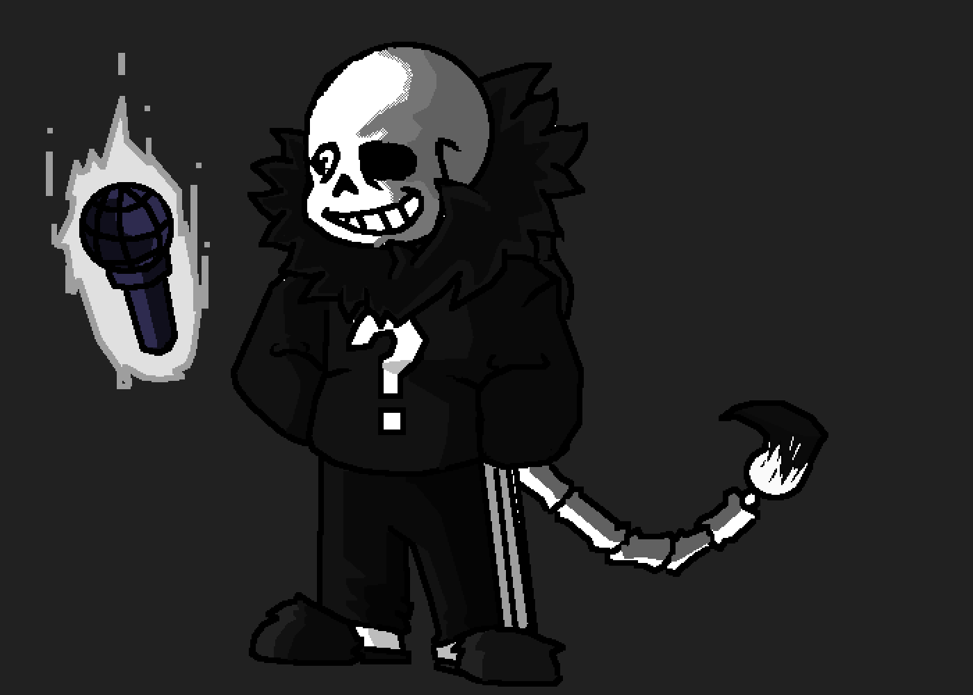 Pixilart - FNF MINUS UKNOWN Sans by N3GA