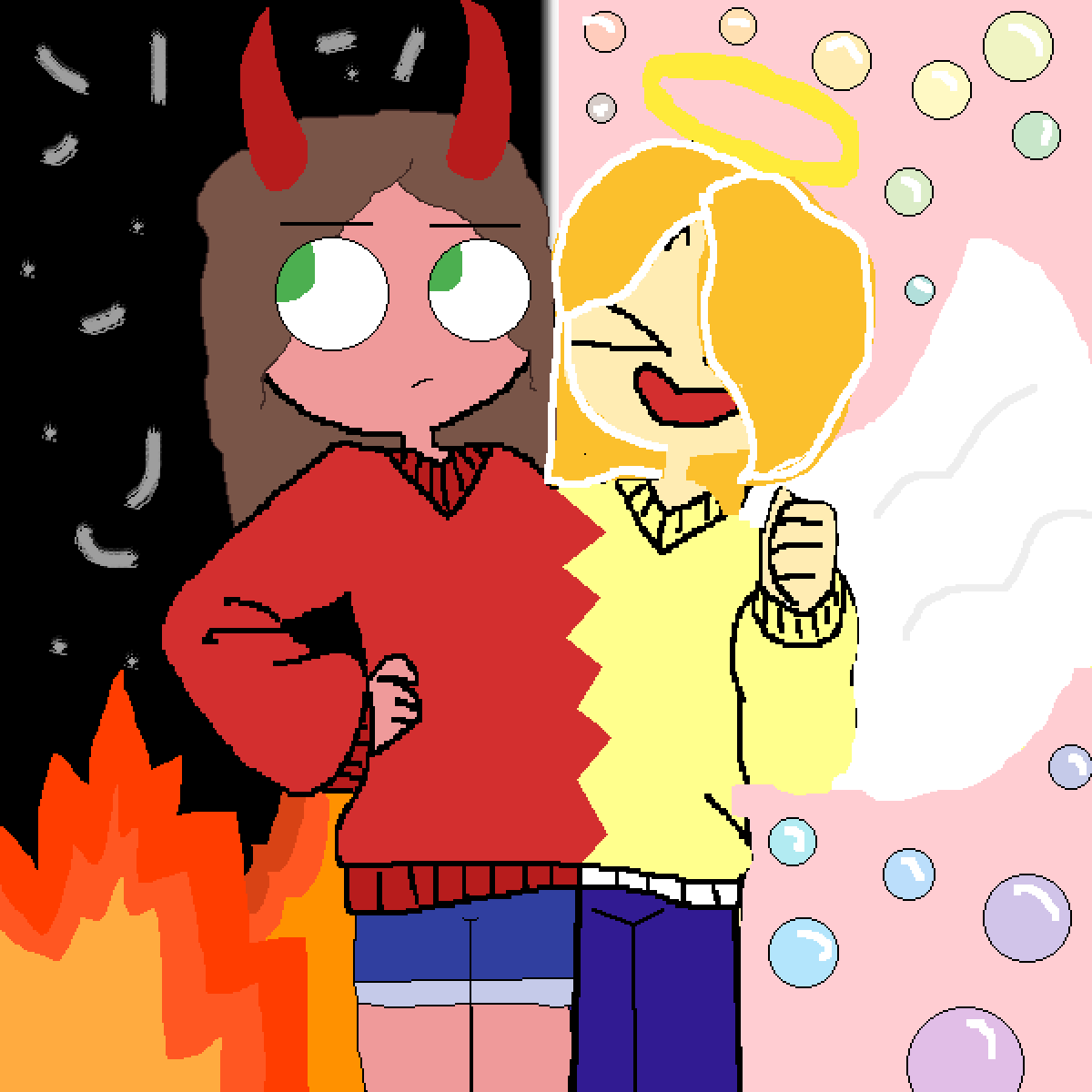 Editing Opposites attract - Free online pixel art drawing tool - Pixilart