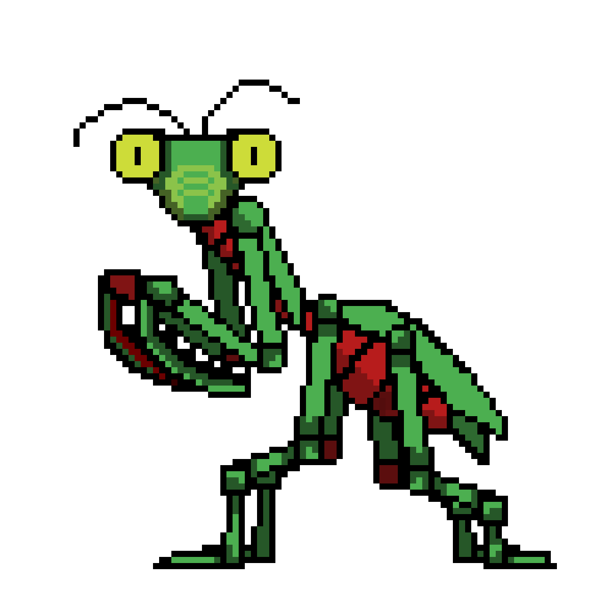 Pixilart - Praying Mantis by LonelyOakTree