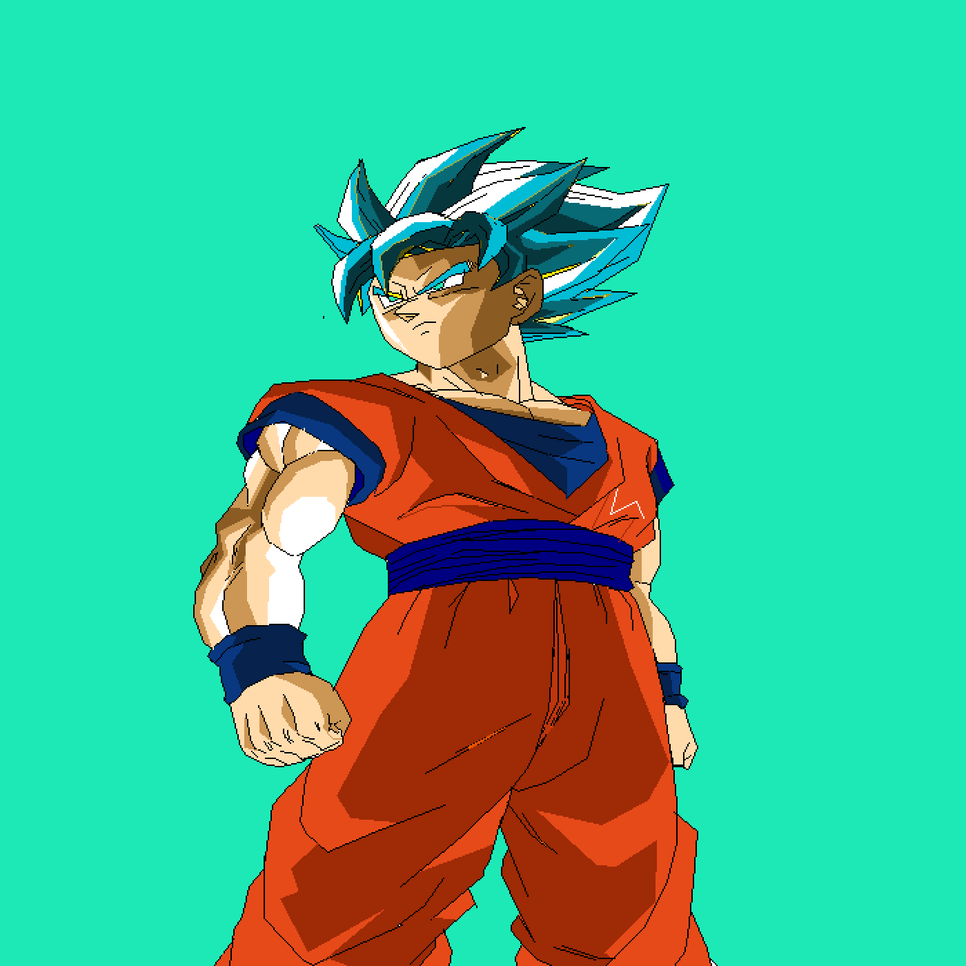 Editing goku - Free online pixel art drawing tool - Pixilart