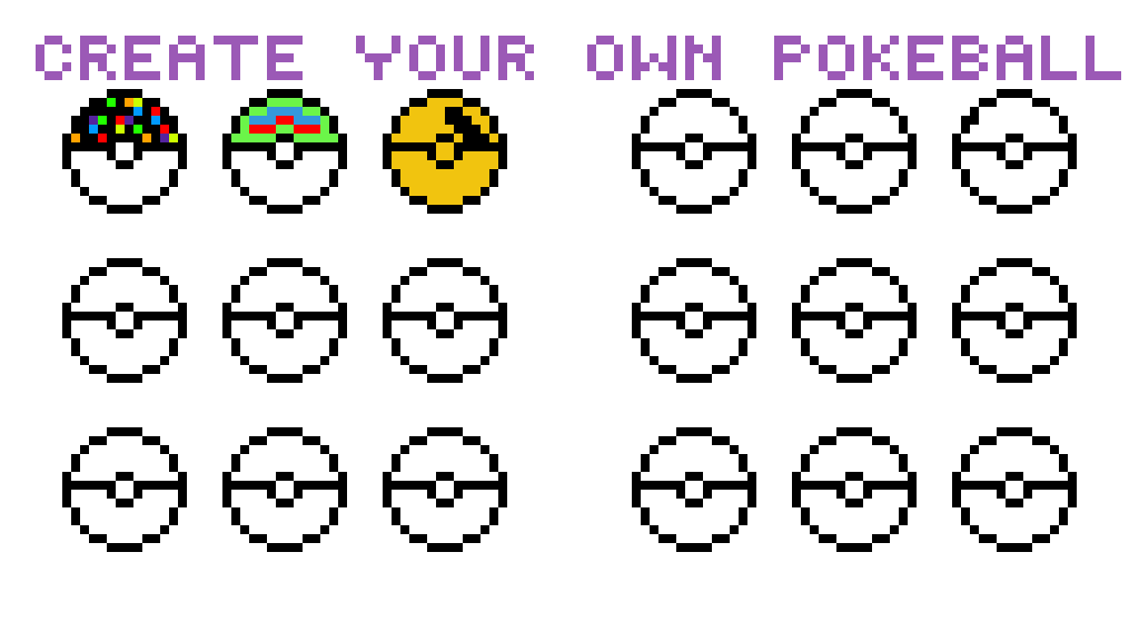 Pixilart - Create your own pokeball! by Vindi