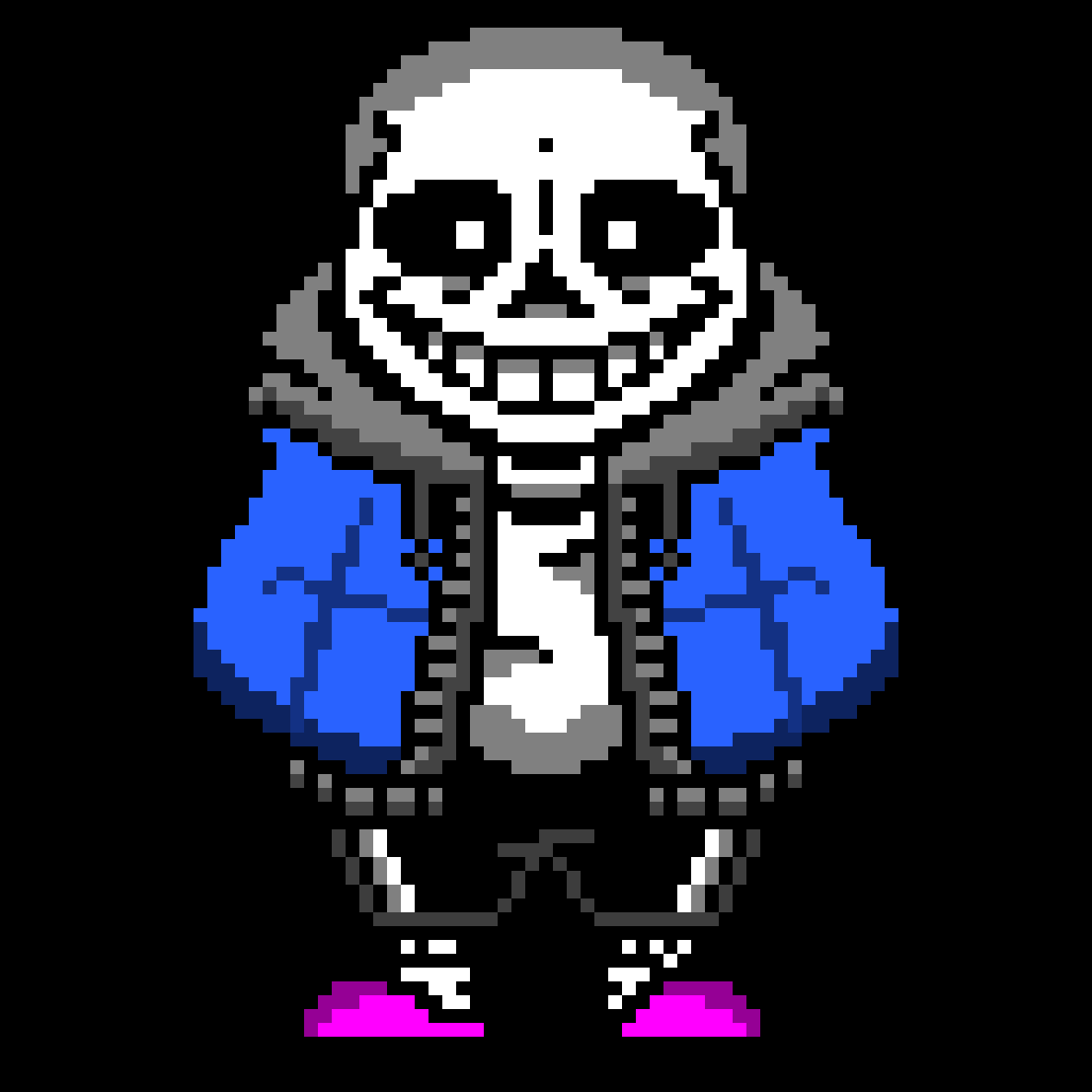 Pixilart - Sans colored shading by Lunall
