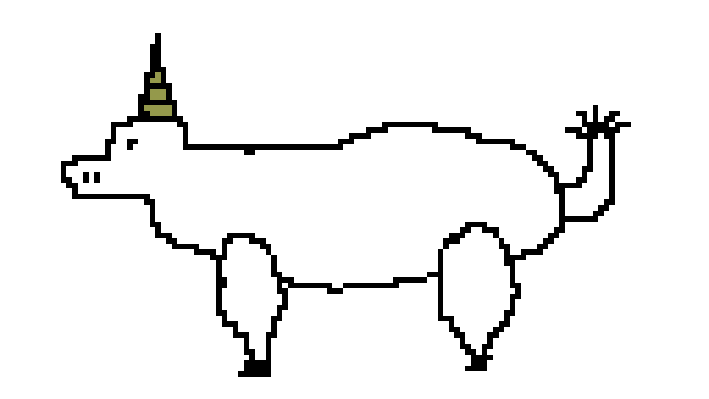 Pixilart - Messed up unicorn by ADRIANMOMO